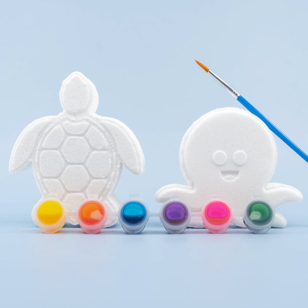 Paint Your Own Bath Bombs | Sea Turtle | Octopus | Bath Bomb | Luxiny